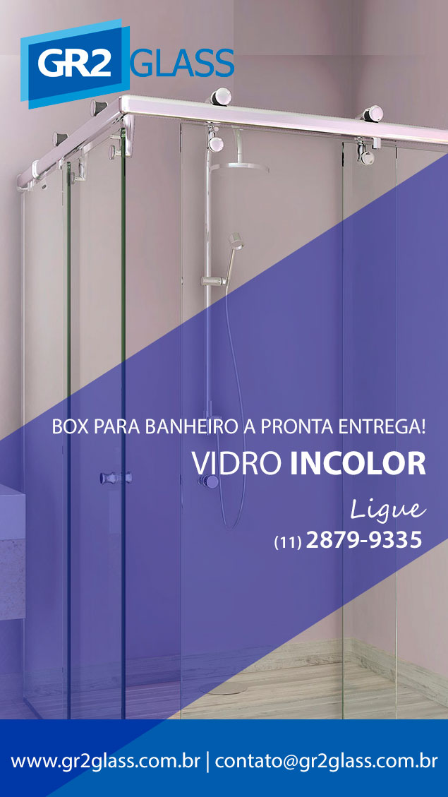 Box de Vidro Incolor - Guia do Vidro